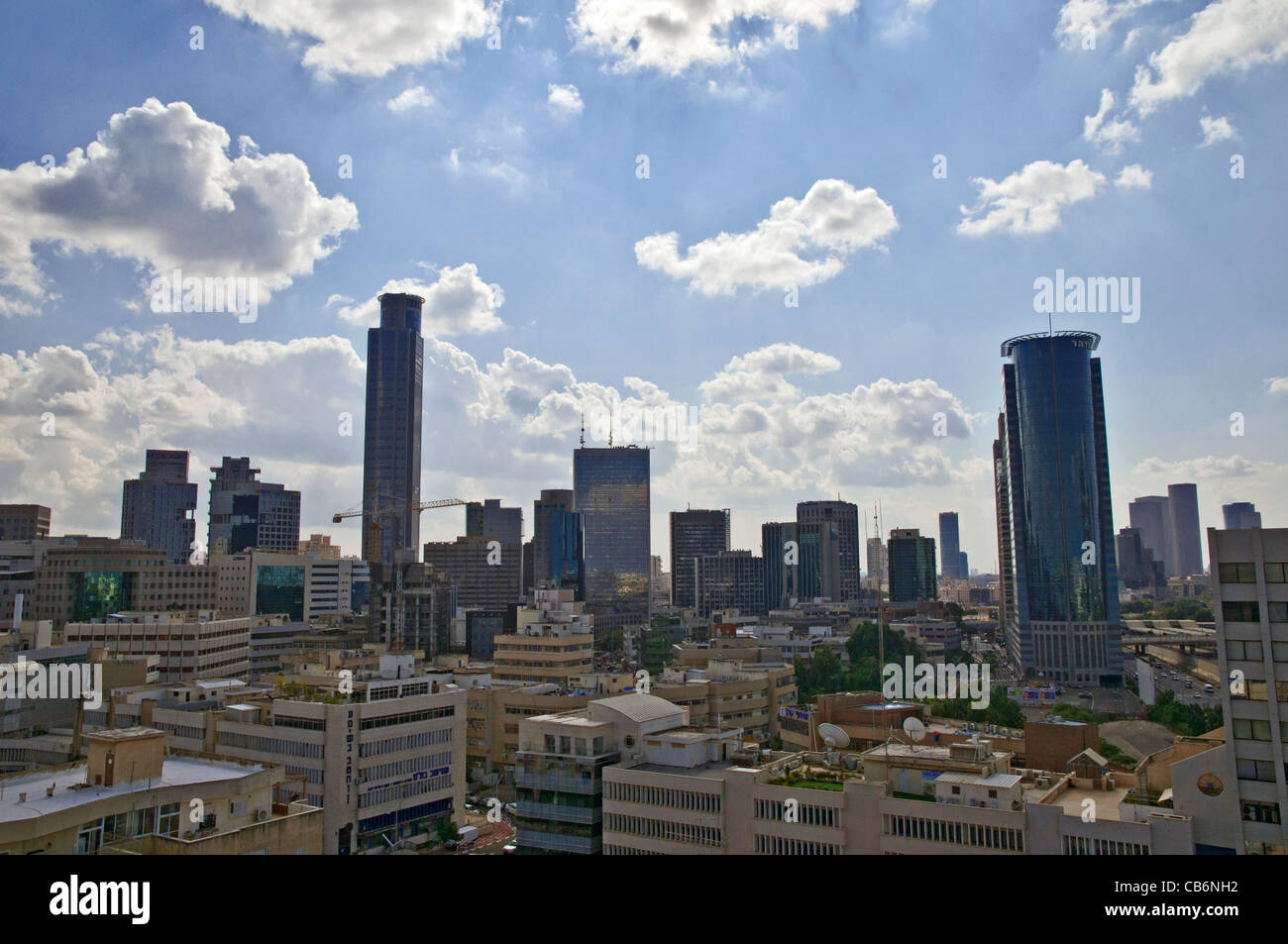 View of Israel Diamond Exchange area and Moshe Aviv Tower, Israel, Asia ...