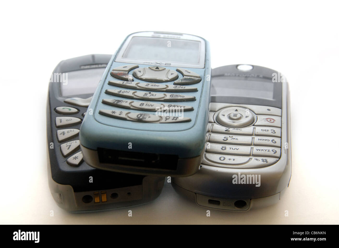 Three mobile phones Stock Photo - Alamy