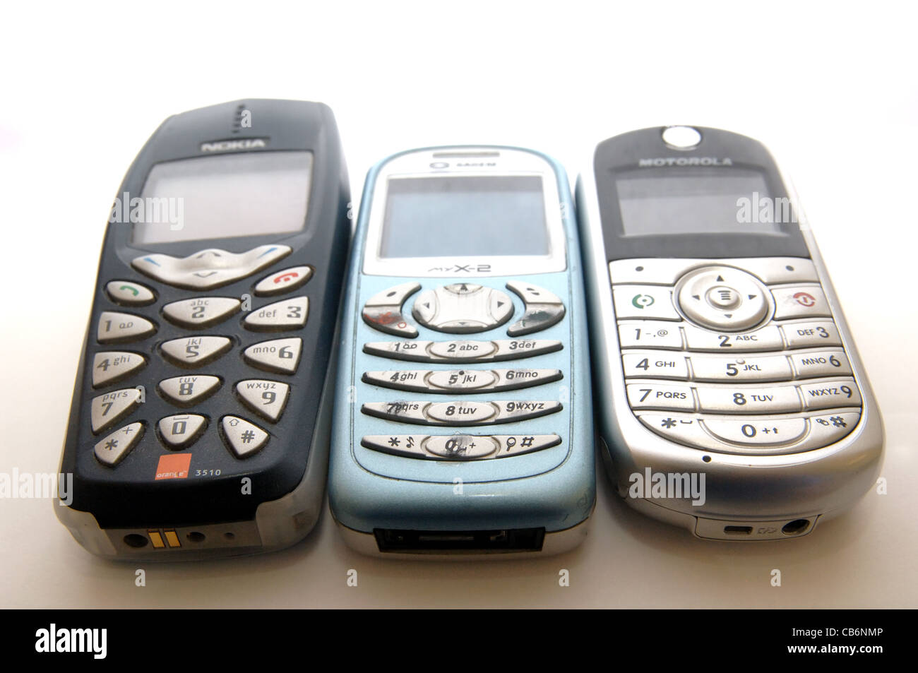 Three mobile phones Stock Photo - Alamy