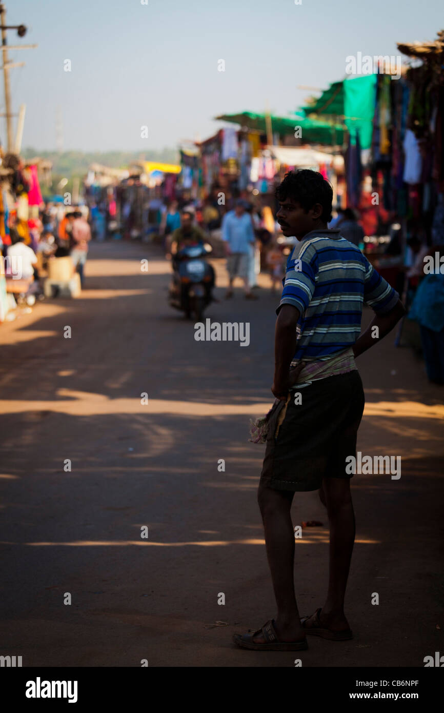 Goa beach market hi-res stock photography and images - Alamy