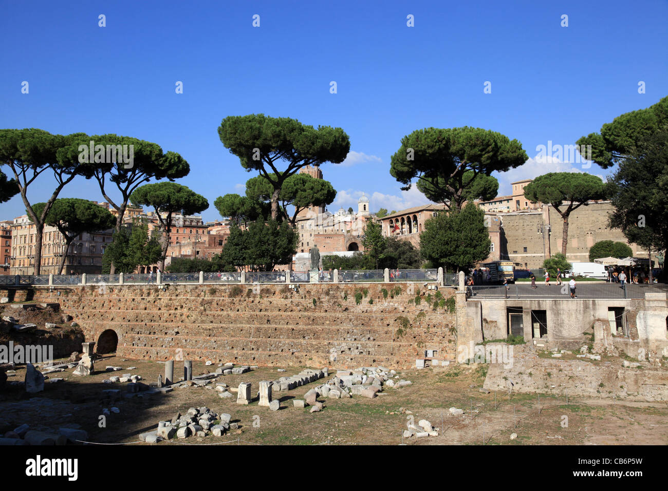 Rome, ruins ancient forum of Caesar Stock Photo - Alamy
