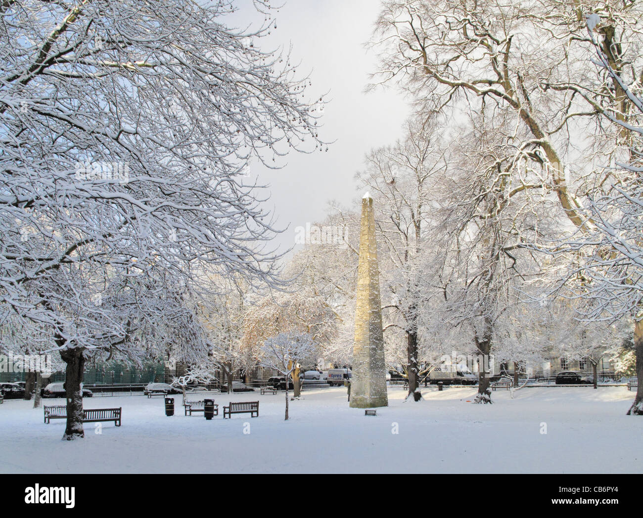 Queen square, bath winter hi-res stock photography and images - Alamy