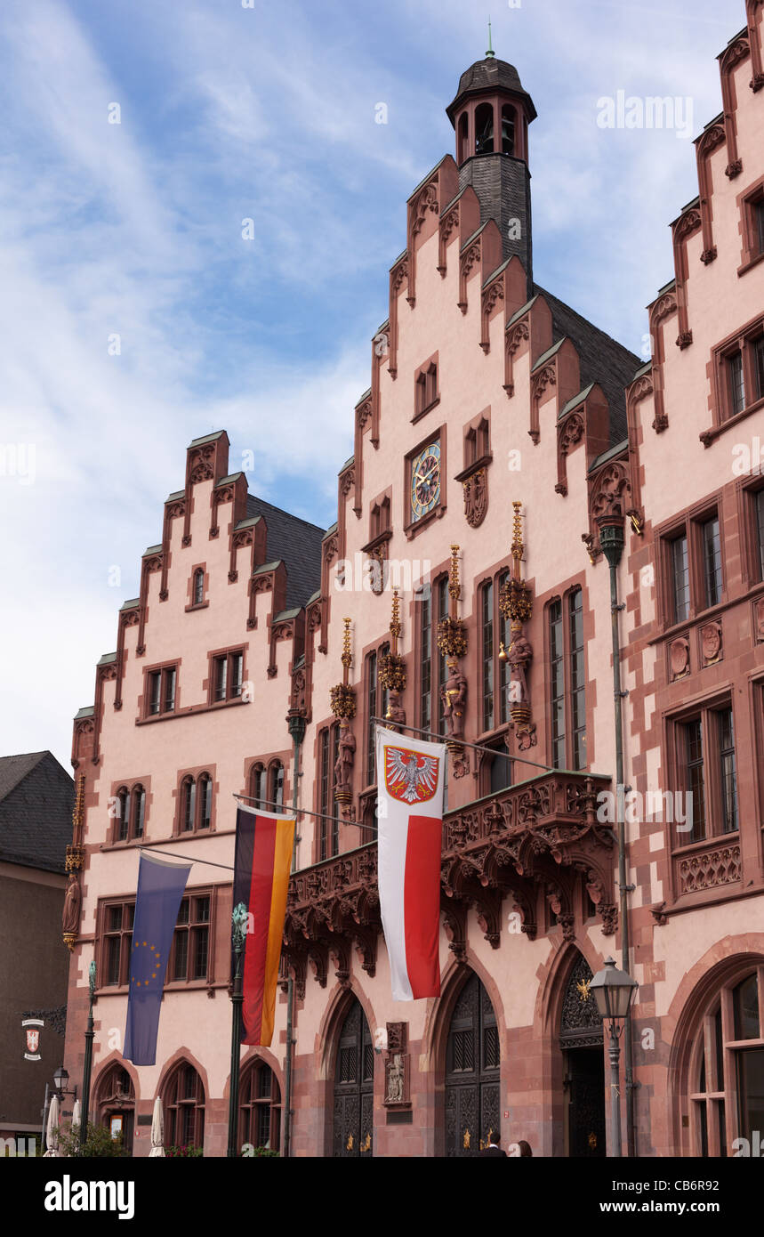 Frankfurt City Hall on Romerberg Square - Frankfurt, Germany Stock ...