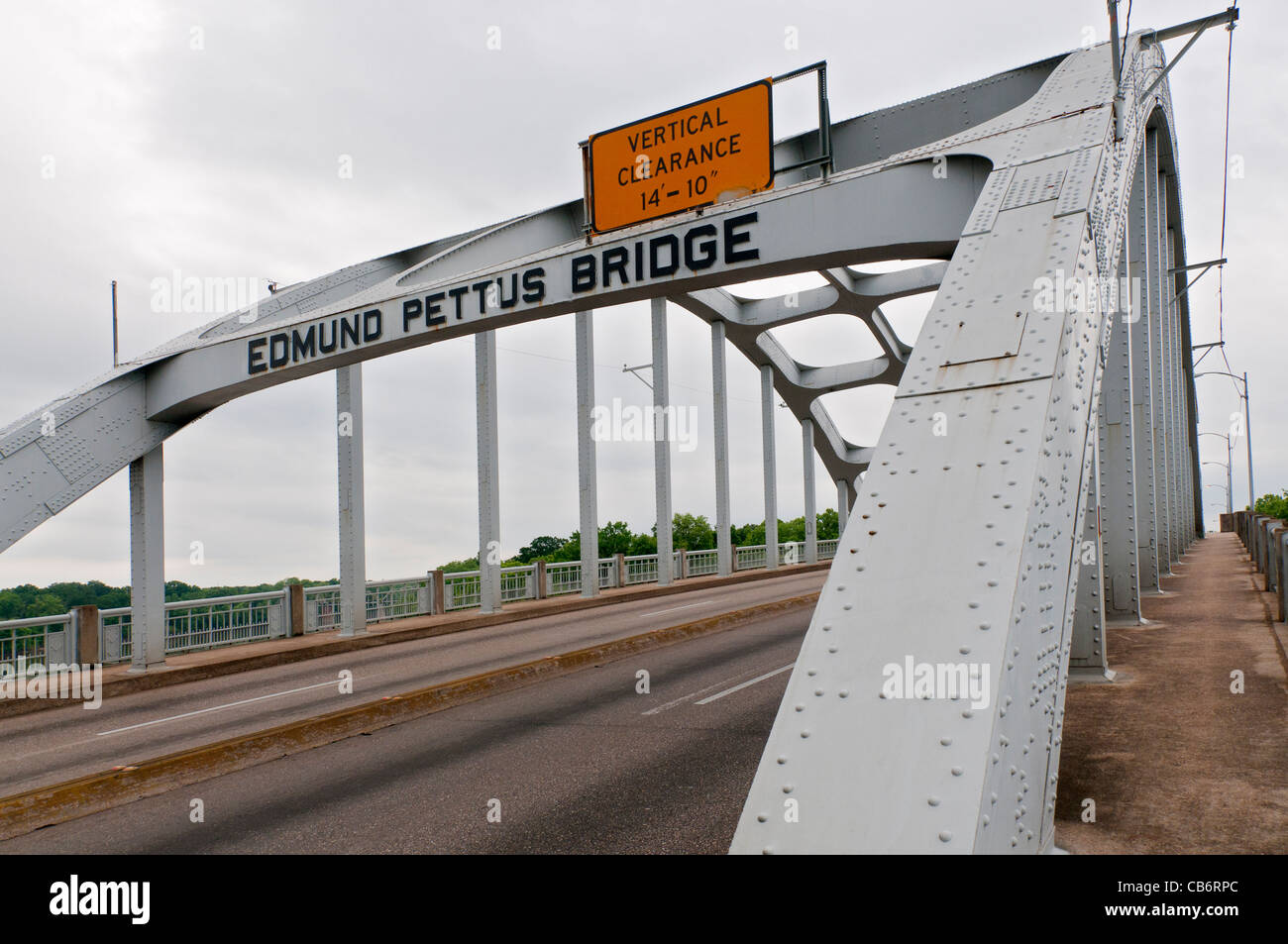 Alabama, Selma, Edmund Pettus Bridge, built 1939, crosses the Alabama ...