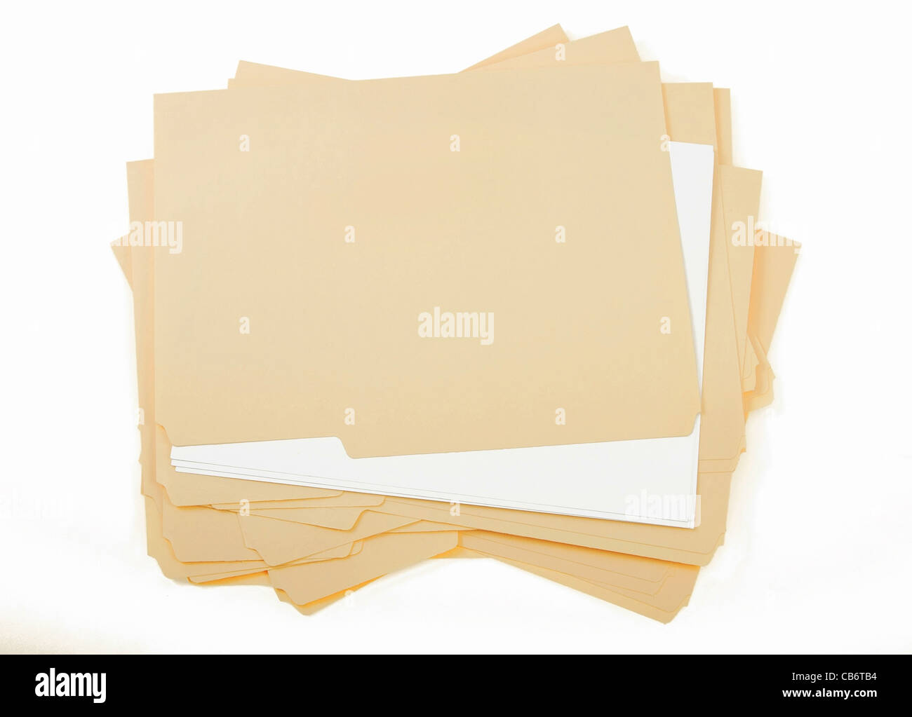 Stack of File Folders Stock Photo - Alamy