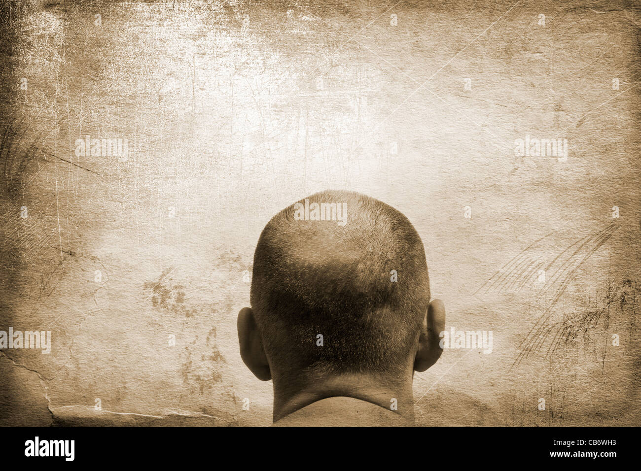 Bald head man art hi-res stock photography and images - Alamy
