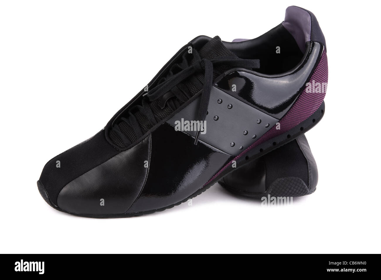 running shoes isolated on white background Stock Photo - Alamy