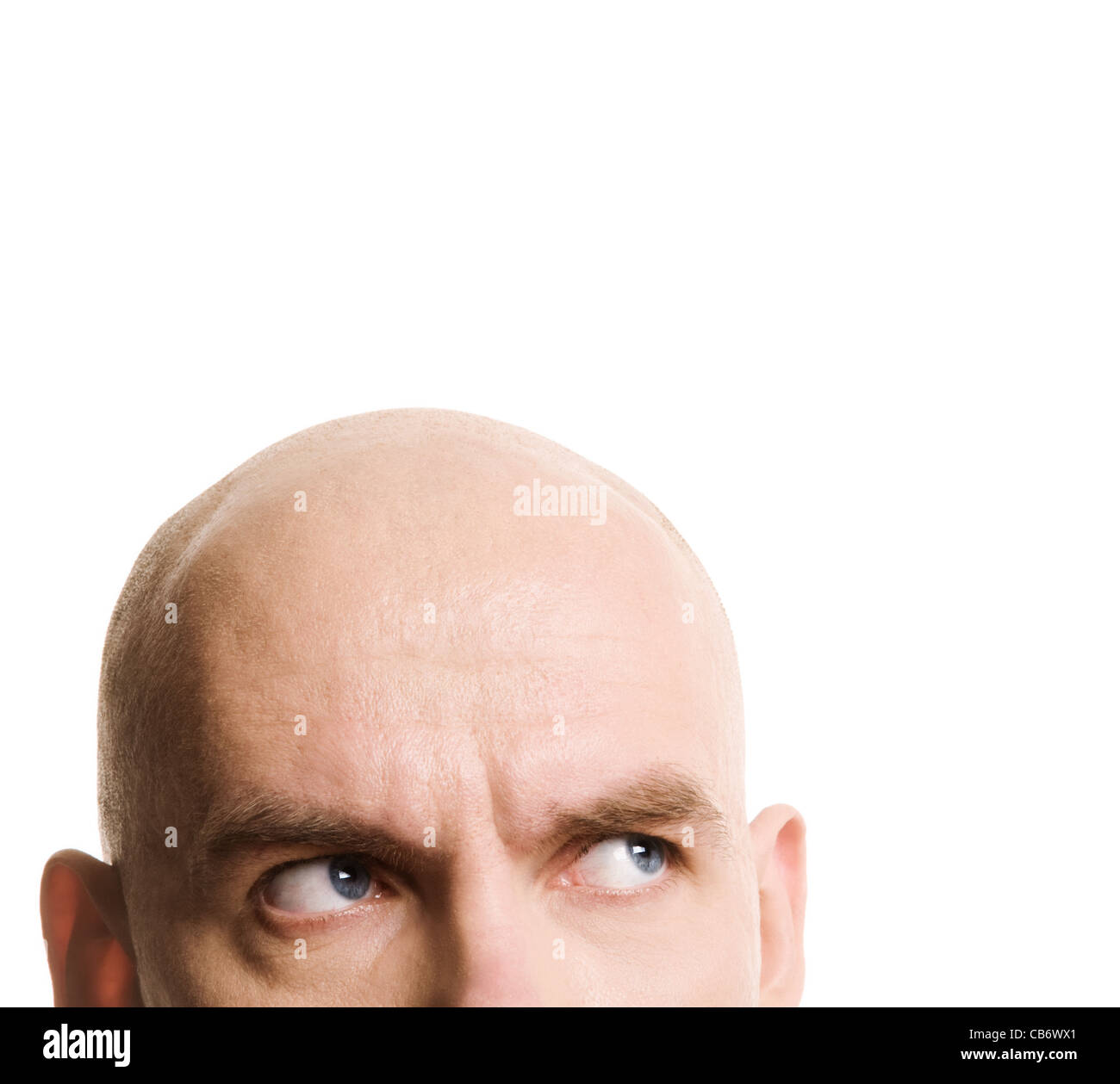 part of head isolated on white background Stock Photo - Alamy