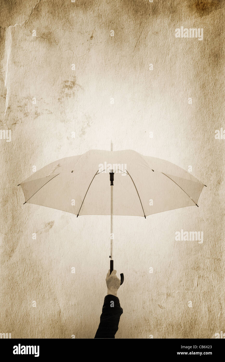 hand with umbrella Stock Photo - Alamy