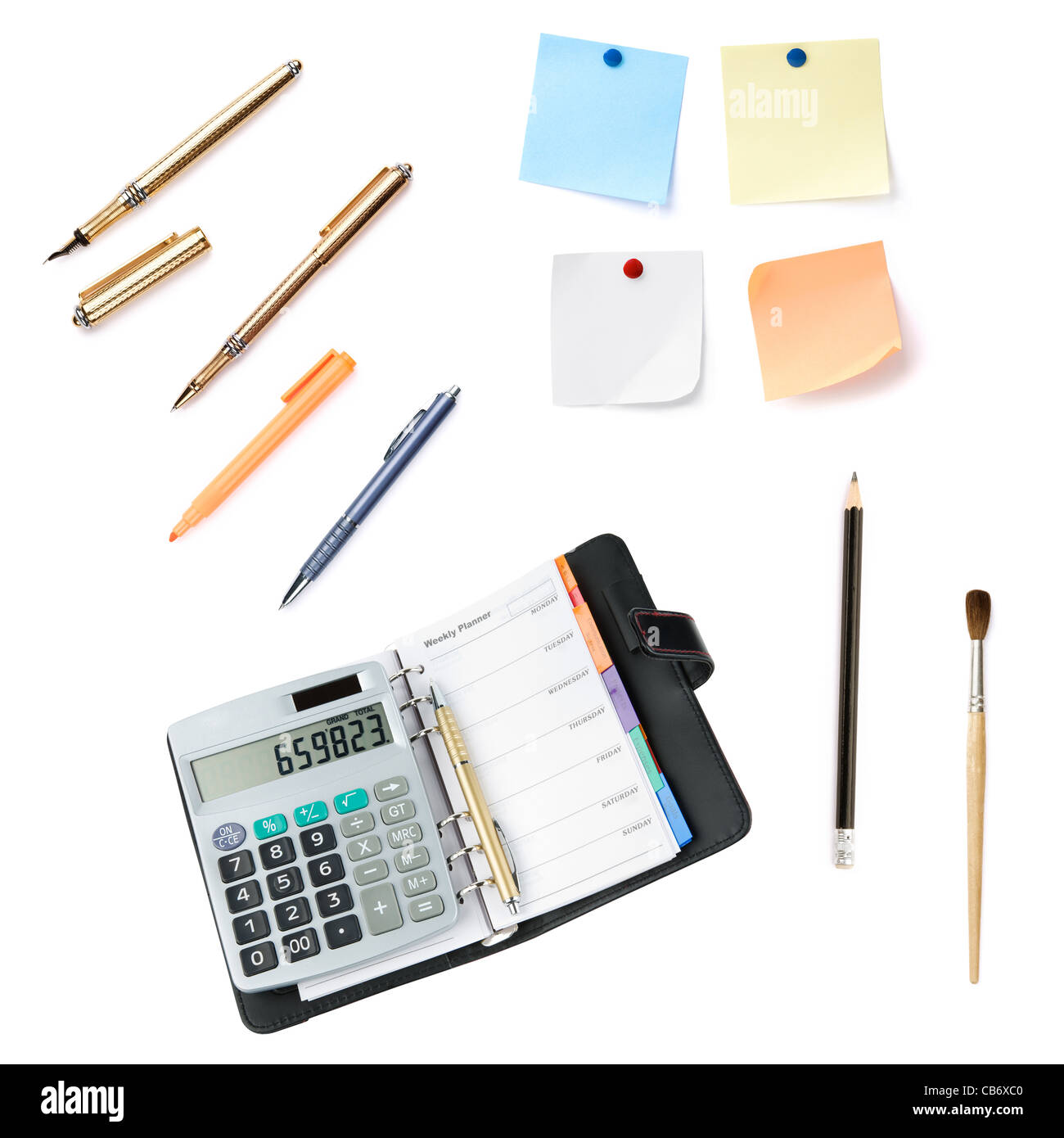 objects isolated on white background Stock Photo - Alamy