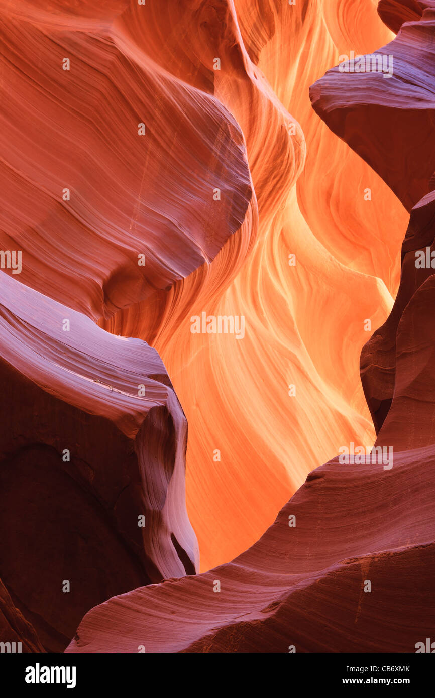 Lines and structures at Lower Antelope Canyon, Page, Arizona Stock ...