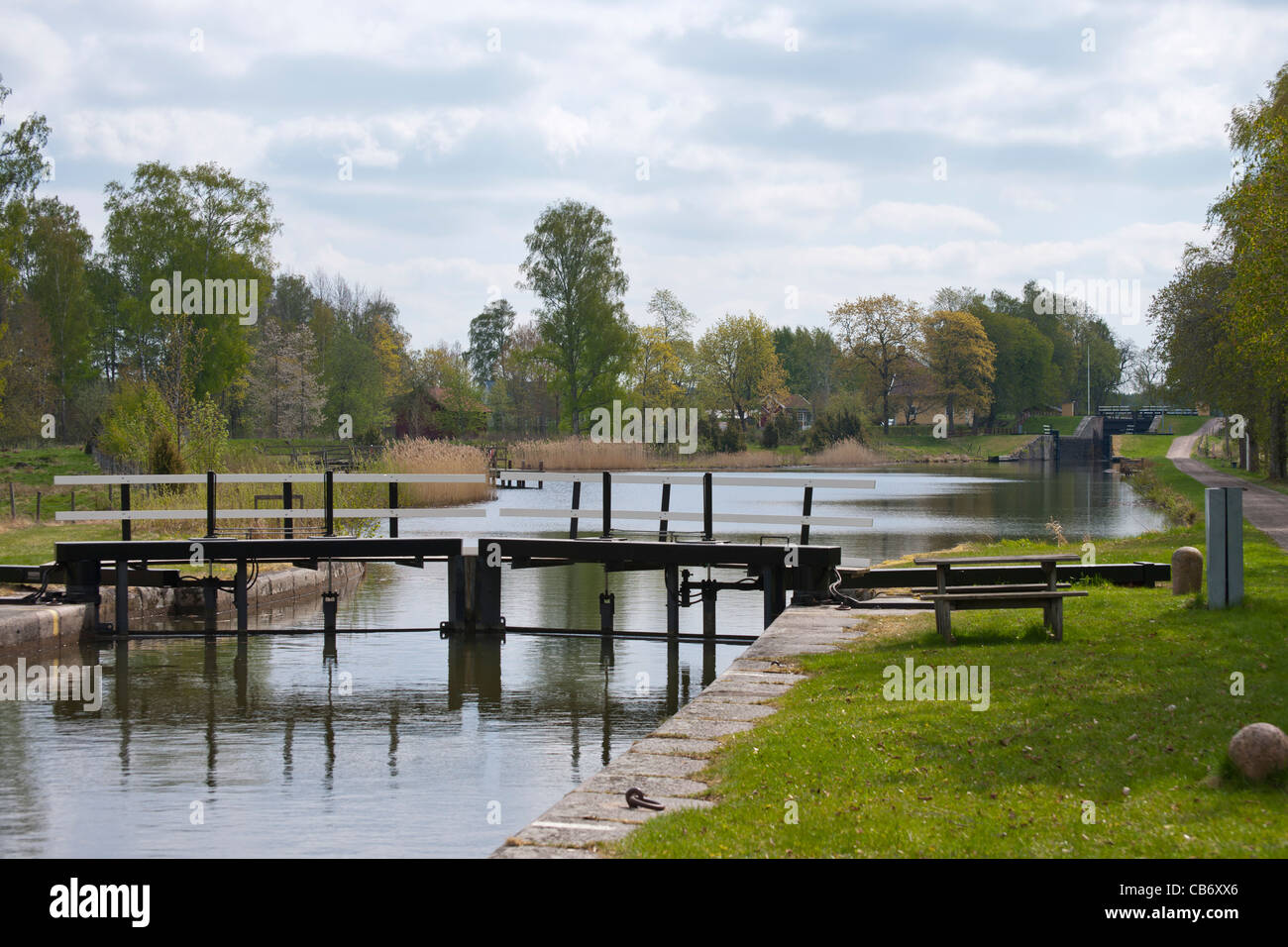 Locks at the channel "Göta kanal" in Sweden Stock Photo - Alamy