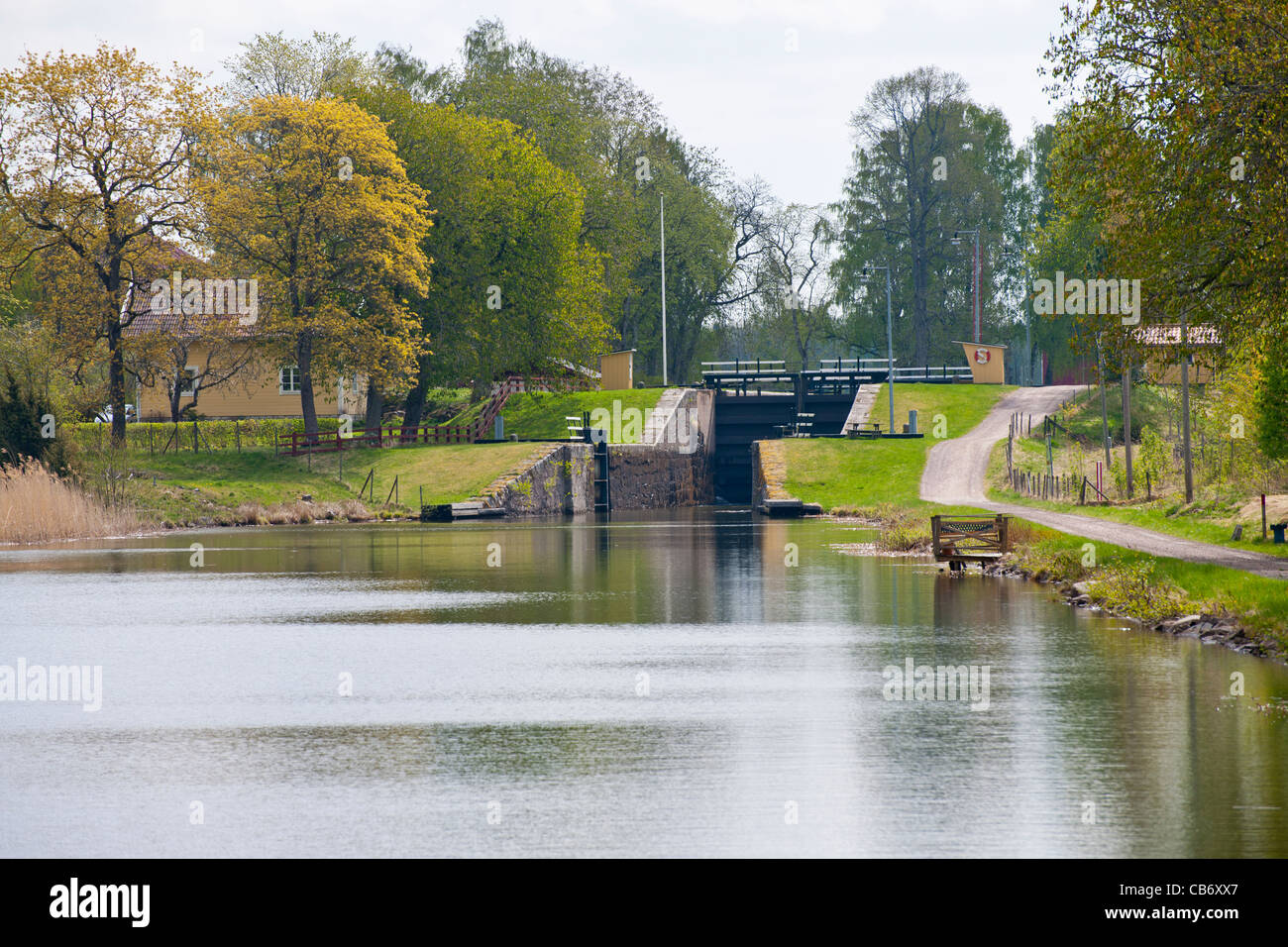 Locks at the channel "Göta kanal" in Sweden Stock Photo - Alamy