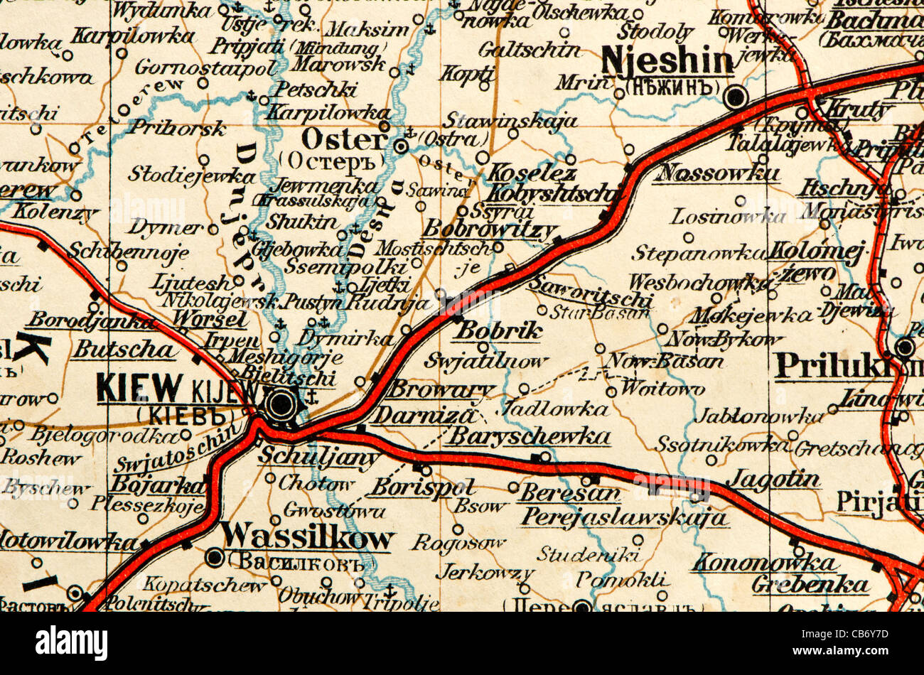 Vintage ukraine map hi-res stock photography and images - Alamy