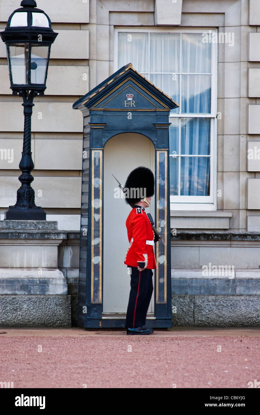 Palace guard at Buckingham Palace. London, England, UK Stock Photo - Alamy