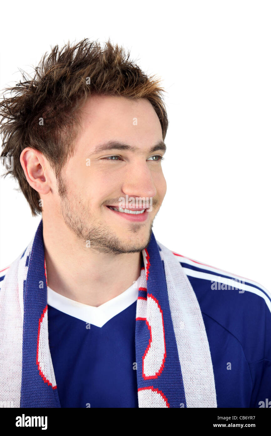 Portrait of a football fan Stock Photo - Alamy