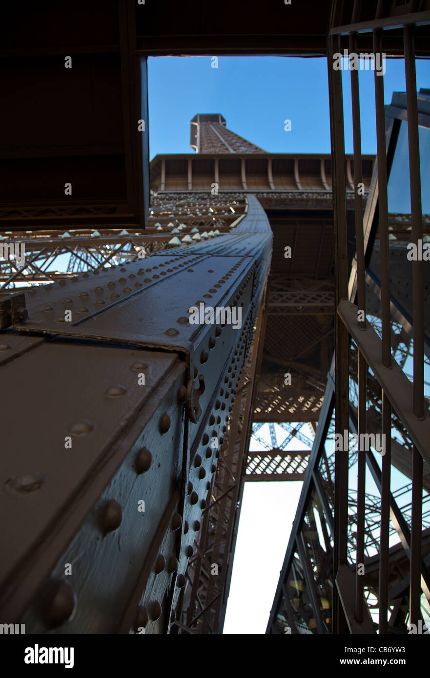 Paris, the internal structures of of the Eiffel tower Stock Photo - Alamy