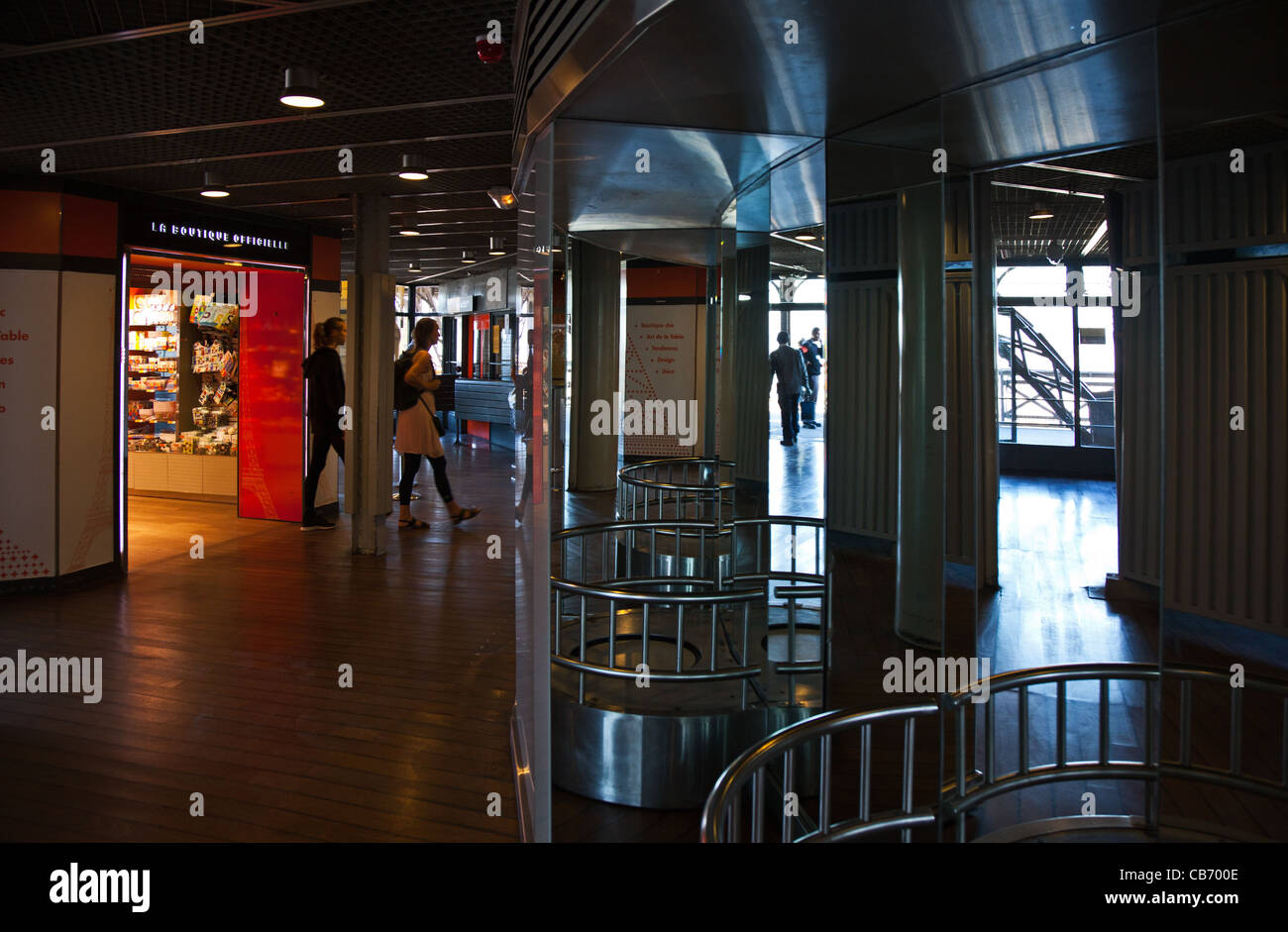 Inside the eiffel tower hi-res stock photography and images - Alamy