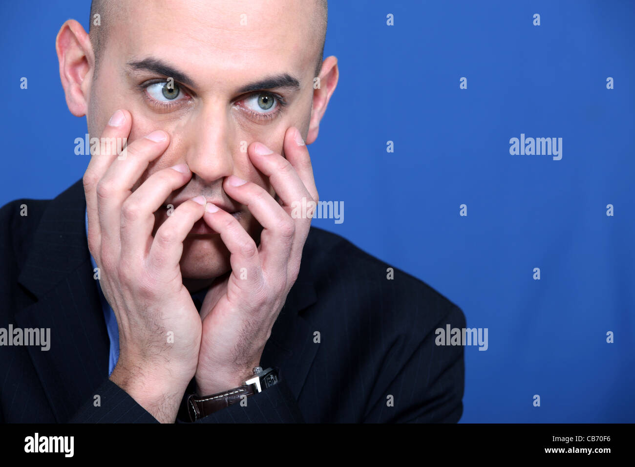 Portrait of a flabbergasted man Stock Photo - Alamy