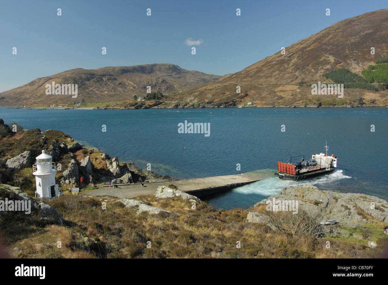 Isle of Skye car ferry at Glenelg in Kyle Rhea Stock Photo - Alamy