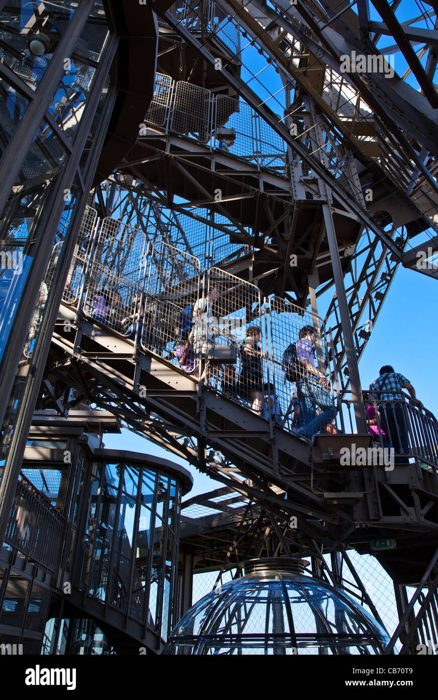 Inside eiffel tower hi-res stock photography and images - Alamy