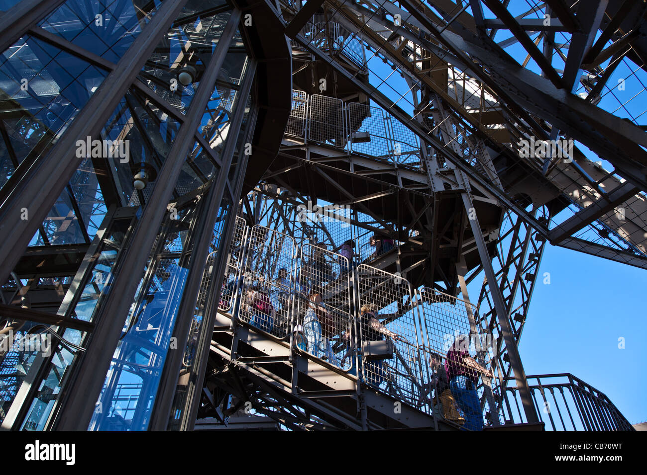Paris, the internal structures of of the Eiffel tower Stock Photo - Alamy