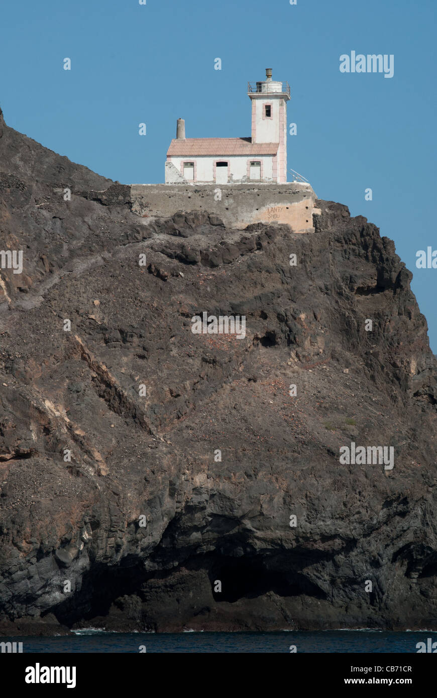 light house on Sao Vicente, Cape Verdes Stock Photo - Alamy