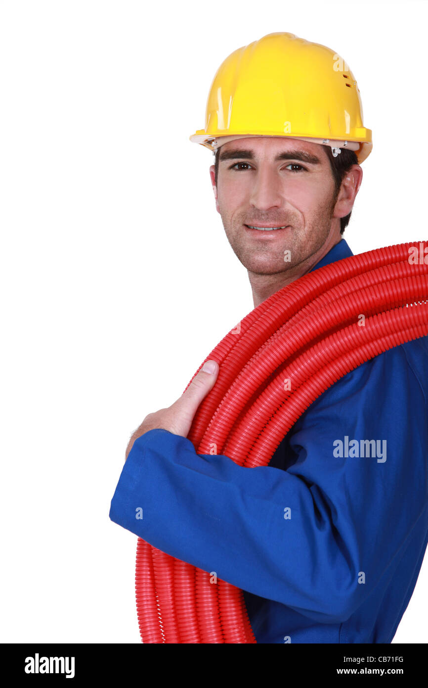 Portrait of a plumber Stock Photo - Alamy