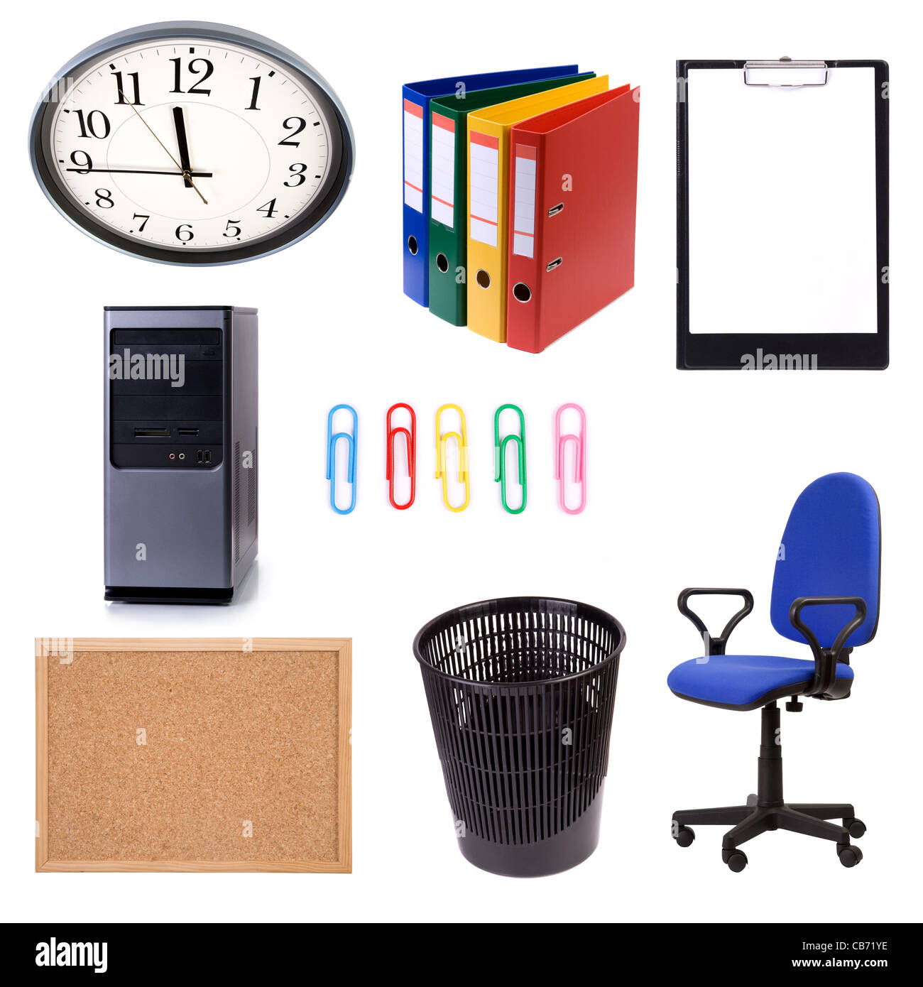 office items isolated on white background, made from my images and ...