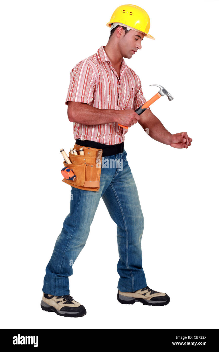 Muscular tradesman hi-res stock photography and images - Alamy