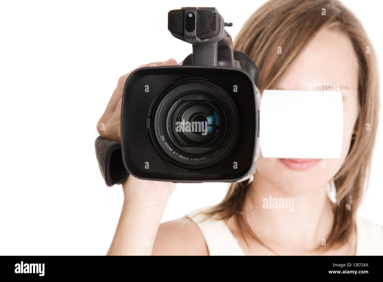woman with camcorder Stock Photo - Alamy