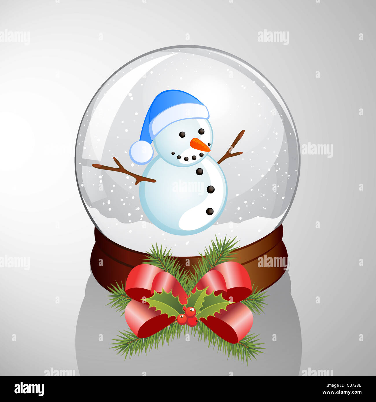Snow dome with snowmen Stock Photo - Alamy