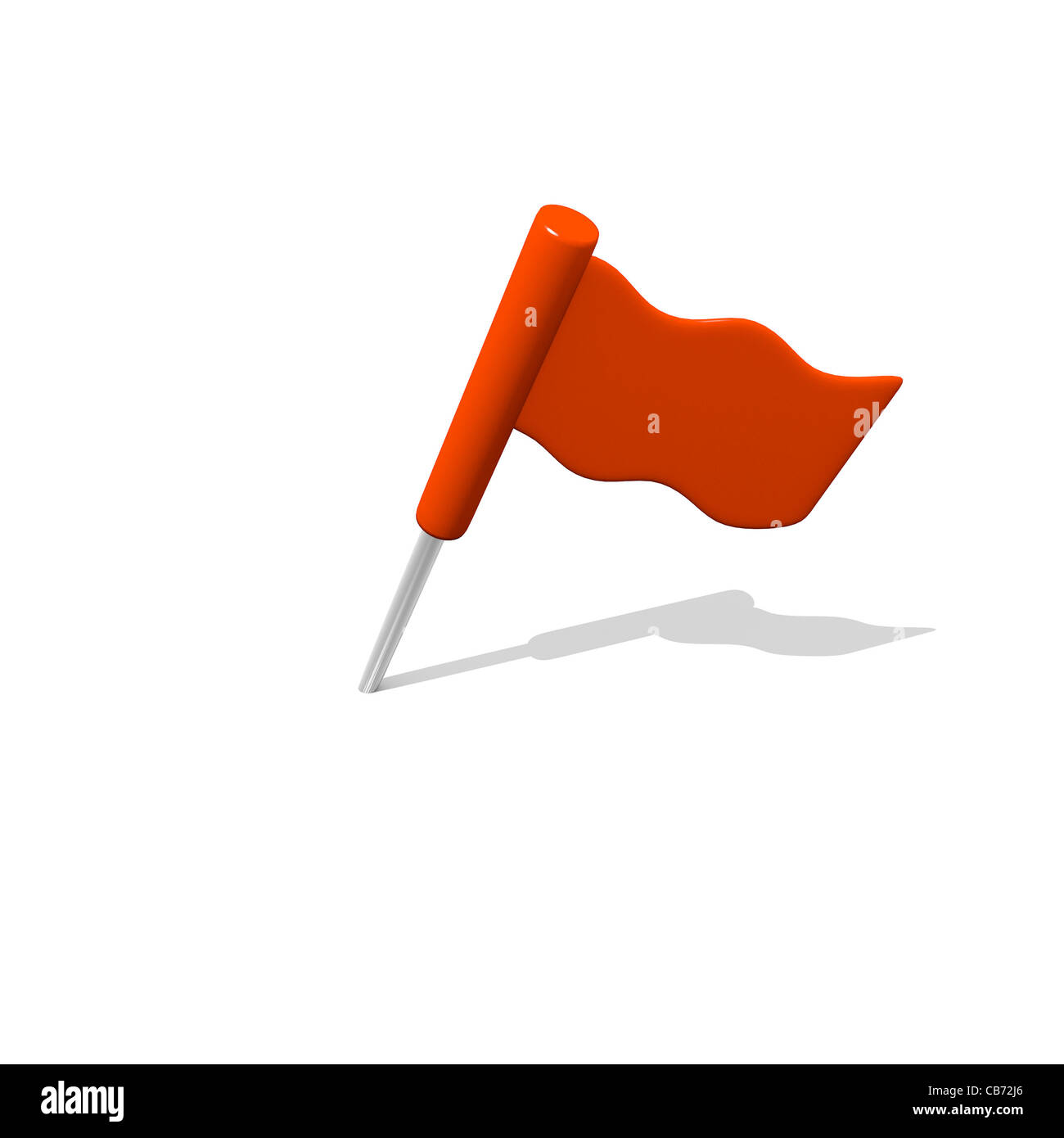 An orange flag isolated on white, 3d rendering Stock Photo - Alamy