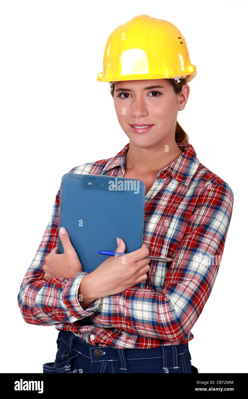 Woman engineer in construction industry Stock Photo - Alamy