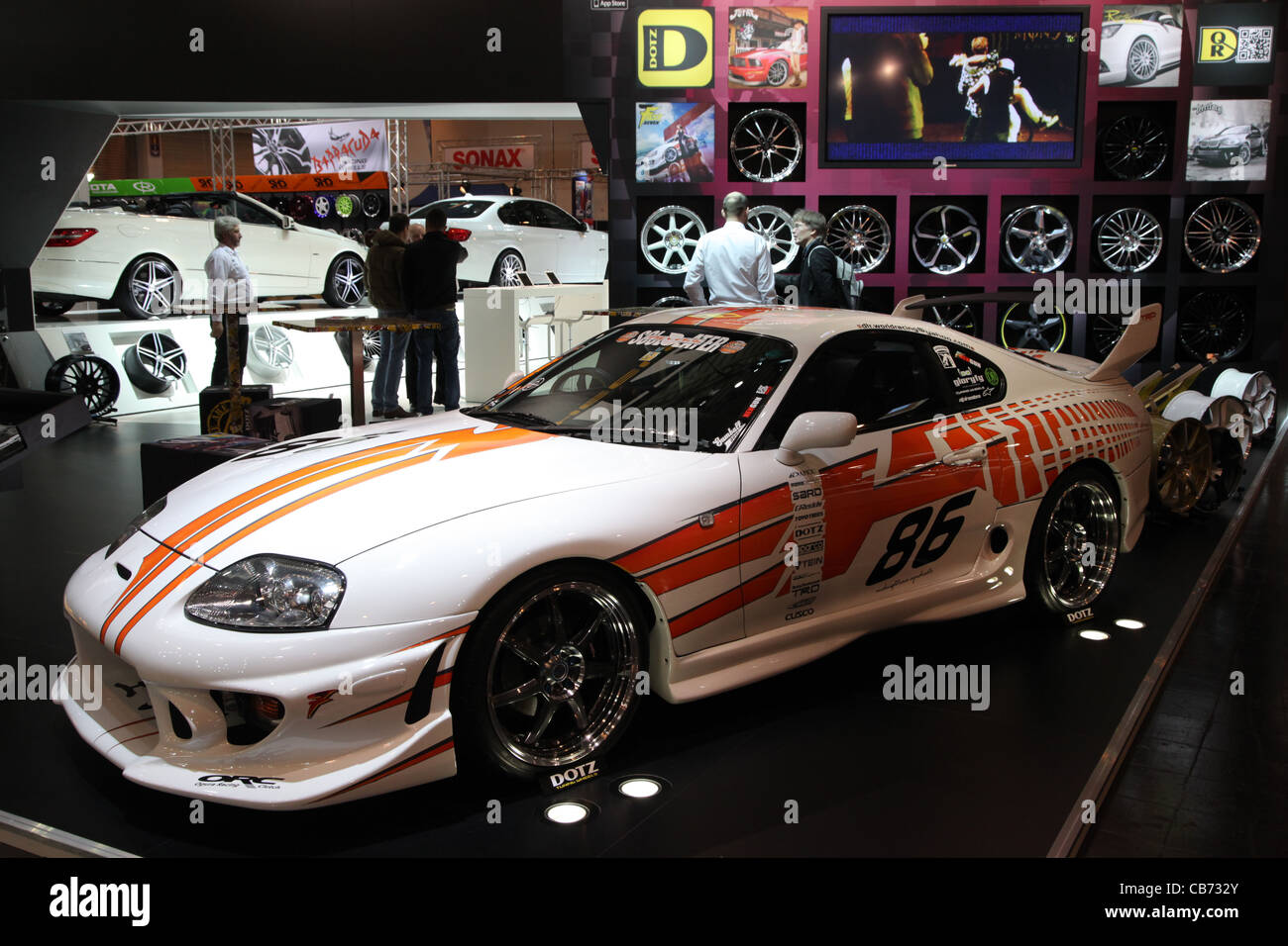 Custom racing car shown at the Essen Motor Show in Essen, Germany, on ...