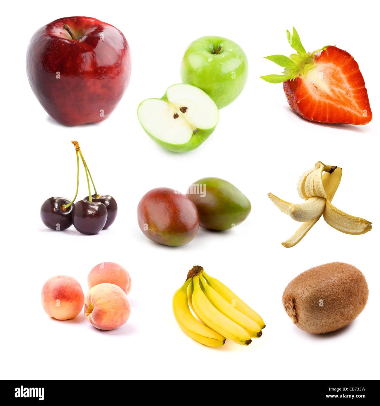 fruits isolated on white background Stock Photo - Alamy