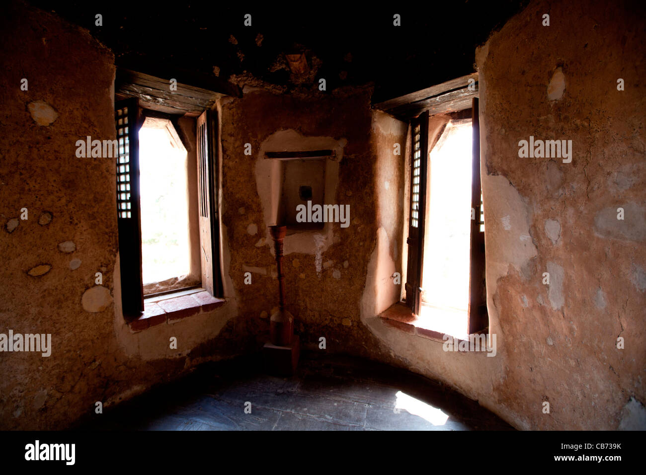 Interior view of the watchtower at Fasiladas Palace in the Royal ...