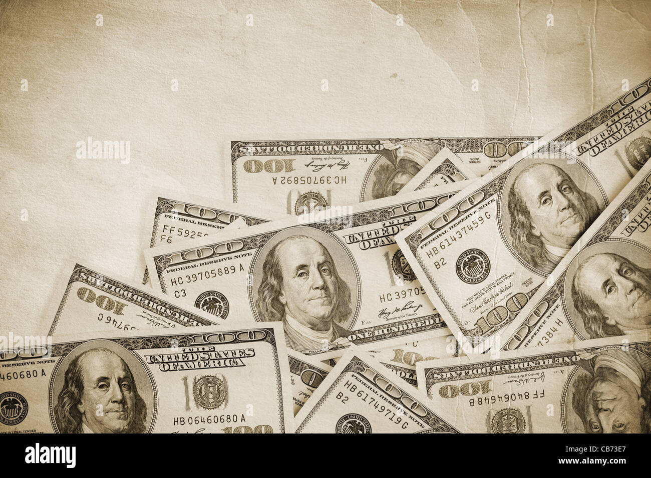 money and grunge background, focus point on center of image Stock Photo ...