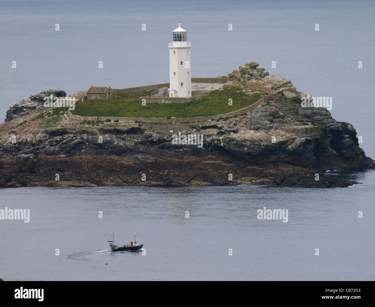 Godrevy lighthouse, St Ives bay, Cornwall, UK Stock Photo - Alamy
