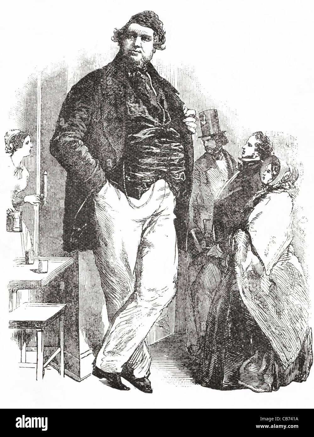 Robert Hales, aka The Norfolk Giant, 1820 - 1863. English giant Stock ...