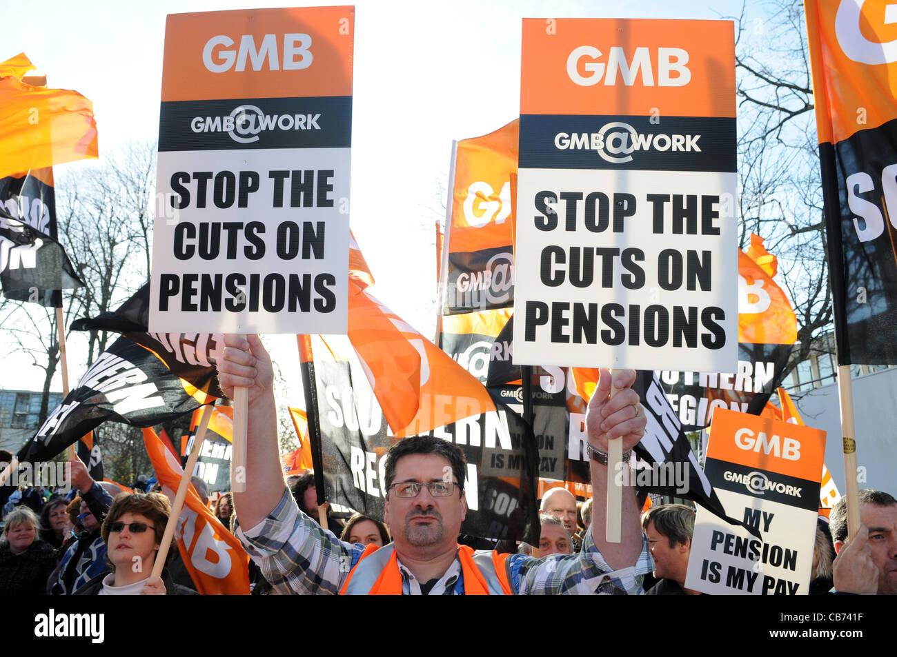 Public service unions strike Stock Photo - Alamy