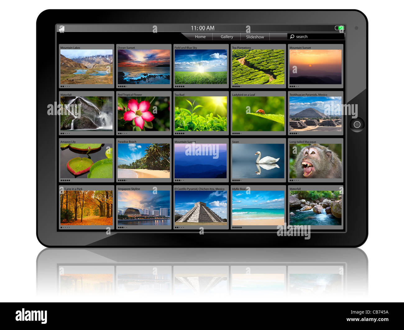 Tablet PC with photo gallery Stock Photo - Alamy