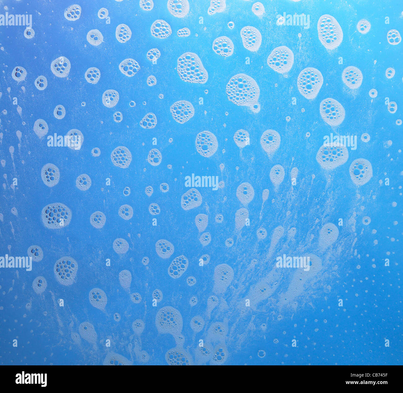 abstract wet blue background with soap bubble conglomerations Stock ...