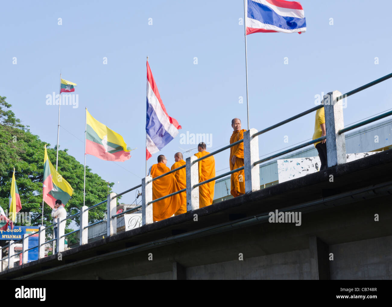 Myanmar thailand flag hi-res stock photography and images - Alamy
