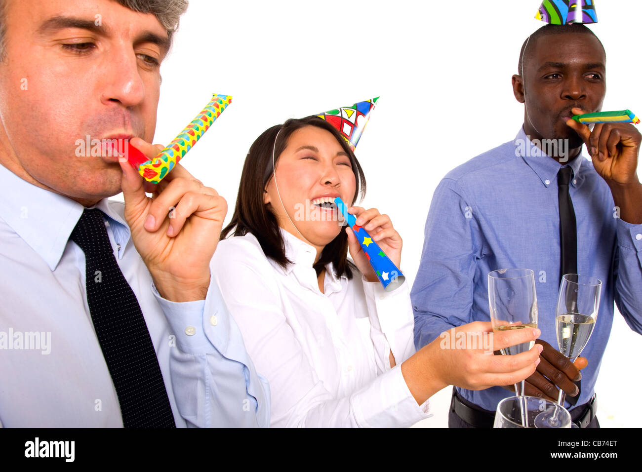 working team celebrating Stock Photo - Alamy