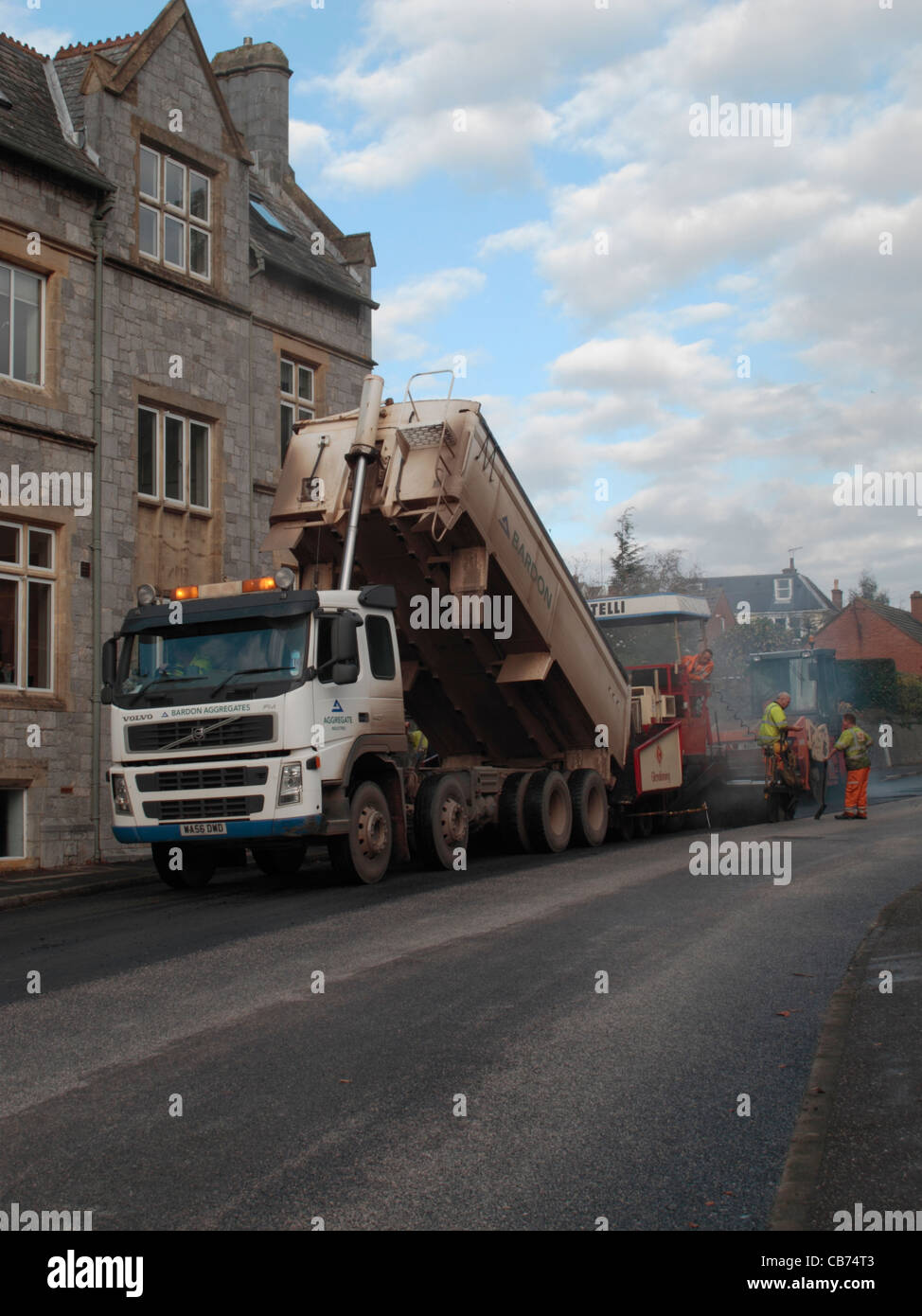 Glendinning Bitelli machine resurfacing a frost damaged road in ...