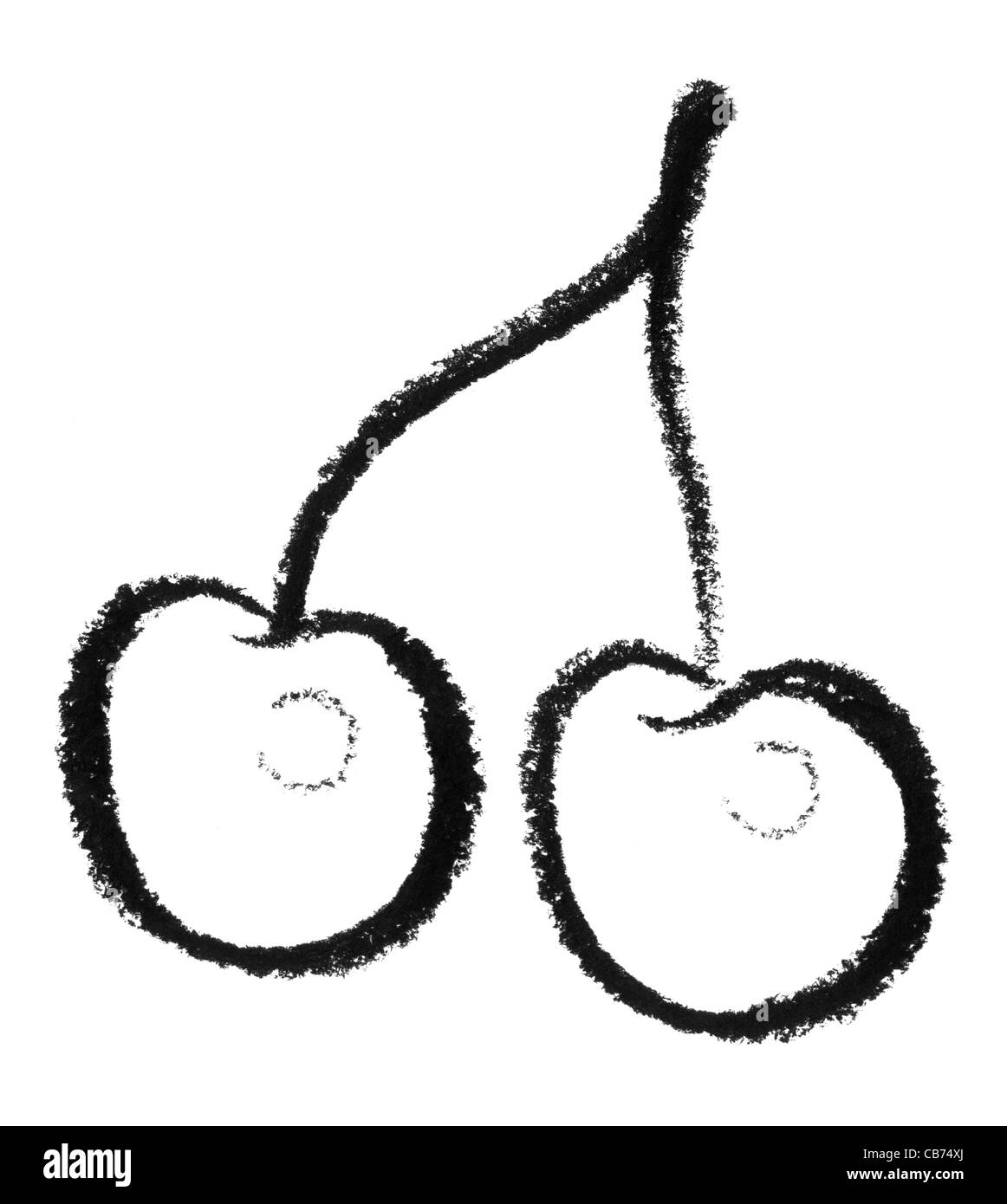 Cherry simple Black and White Stock Photos & Images - Alamy
