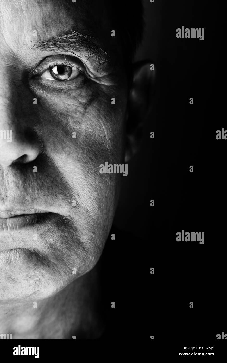 Human concept,close-up of elder face, special toned photo f/x ...