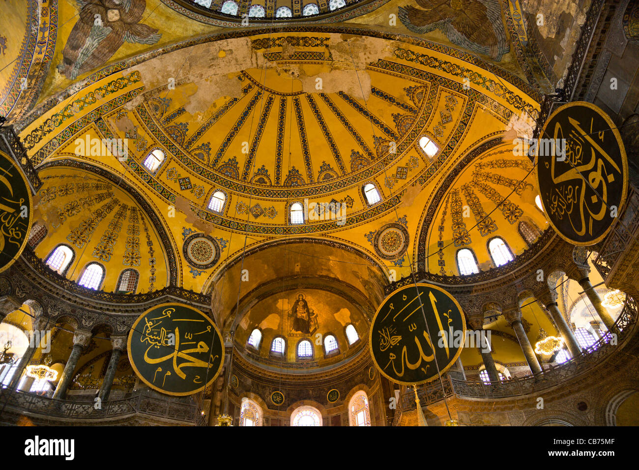 Turkey, Istanbul, Sultanahmet, Haghia Sophia Christian murals and ...