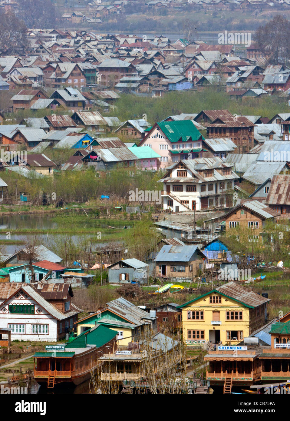 A small village in Srinagar Kashmir India Stock Photo - Alamy
